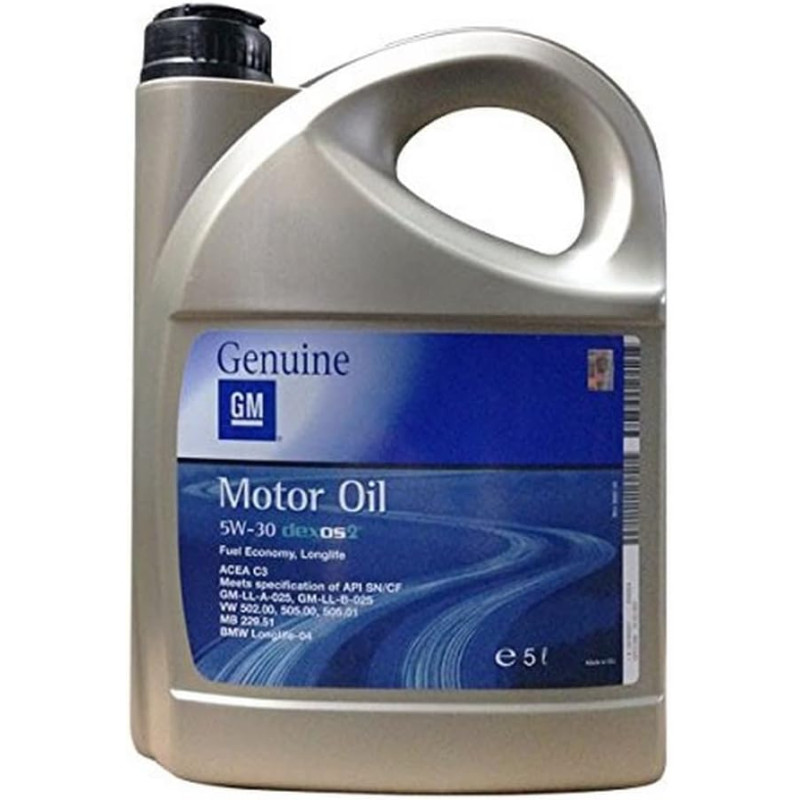 OPEL DEXOS2 5W30 – Olio motore 5L | Olio Sintetico Originale Opel GM
